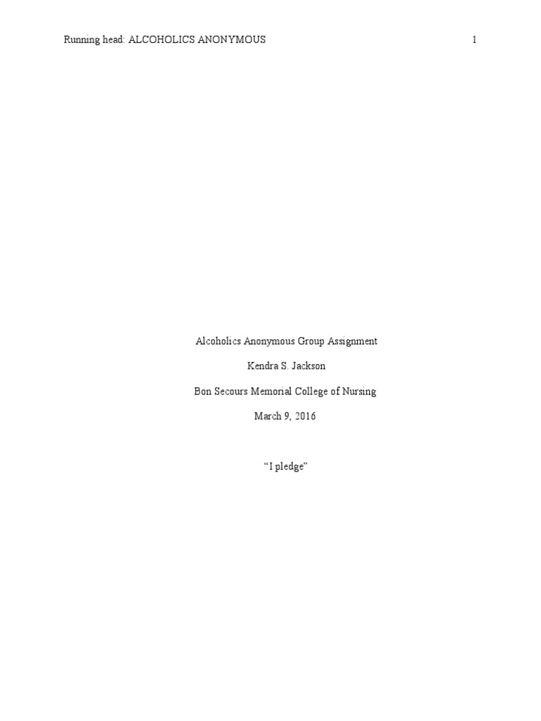 Aa Paper 1 | PDF | Alcoholics Anonymous | Twelve Step Program