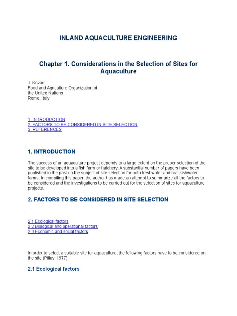 Inland Aquaculture Engineering | PDF | Water Resources | Evapotranspiration