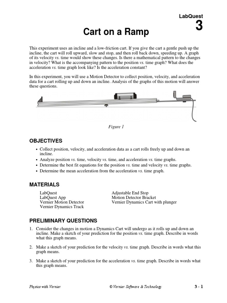 05 Cart On A Ramp LQ 10 Feb | PDF | Acceleration | Velocity
