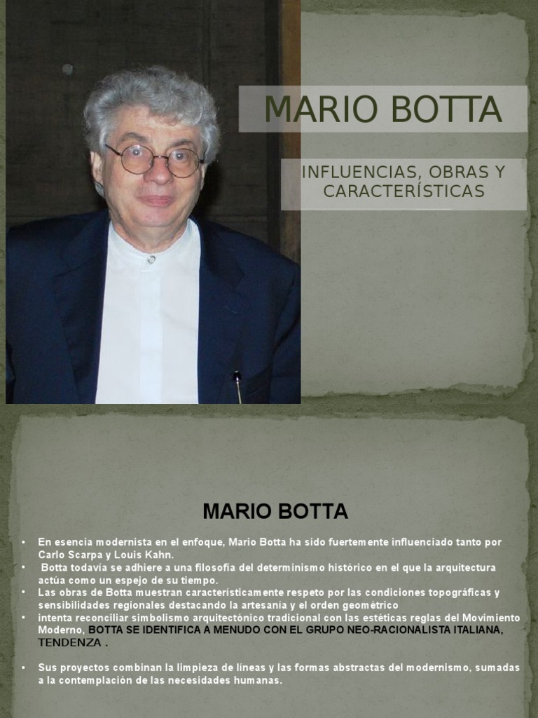 Obras y características de Mario Botta | PDF | Torre | Suiza