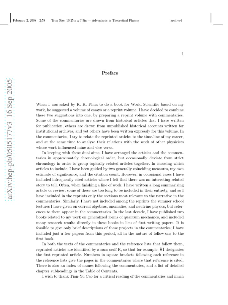 Adventures in Theoretical Physics | PDF | Gauge Theory | Physics