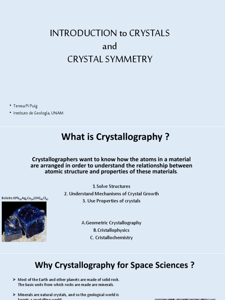 Crystal Structure & Symmetry Guide | PDF | Crystal Structure | Crystal