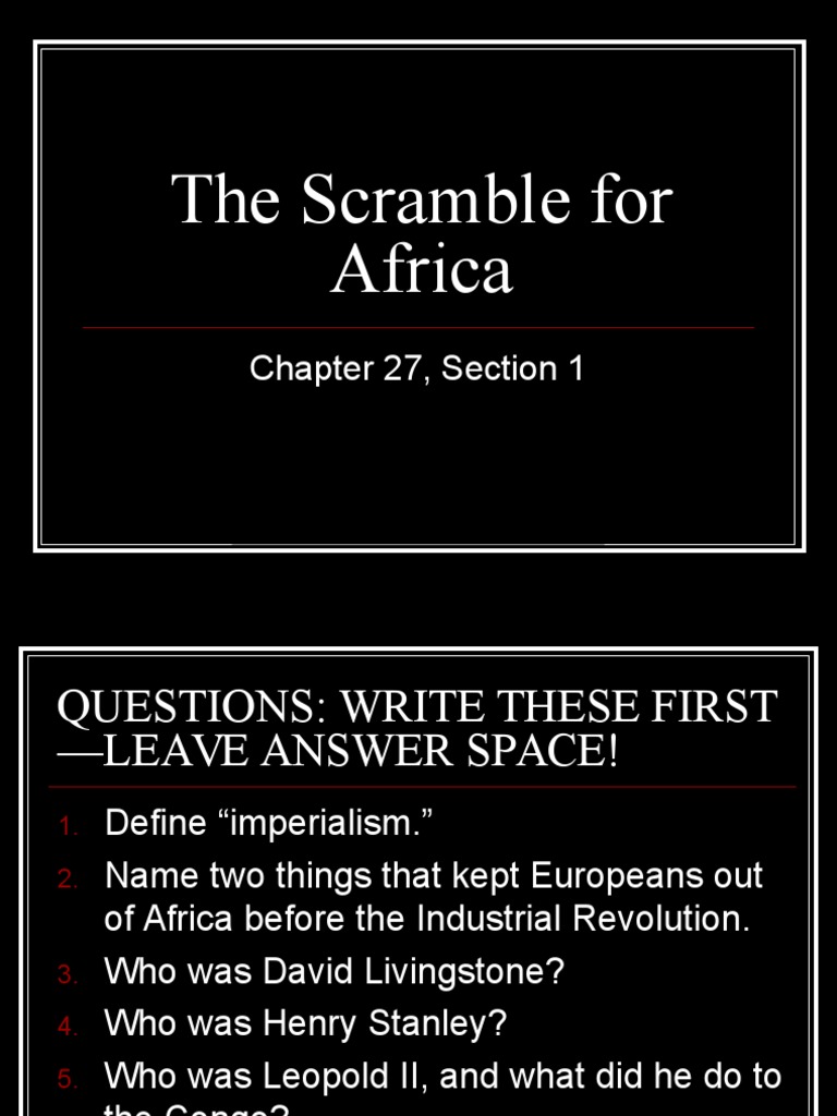 The Scramble For Africa | PDF