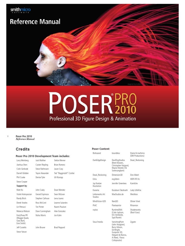 Poser Pro Reference Manual PDF | PDF | Rendering (Computer Graphics ...