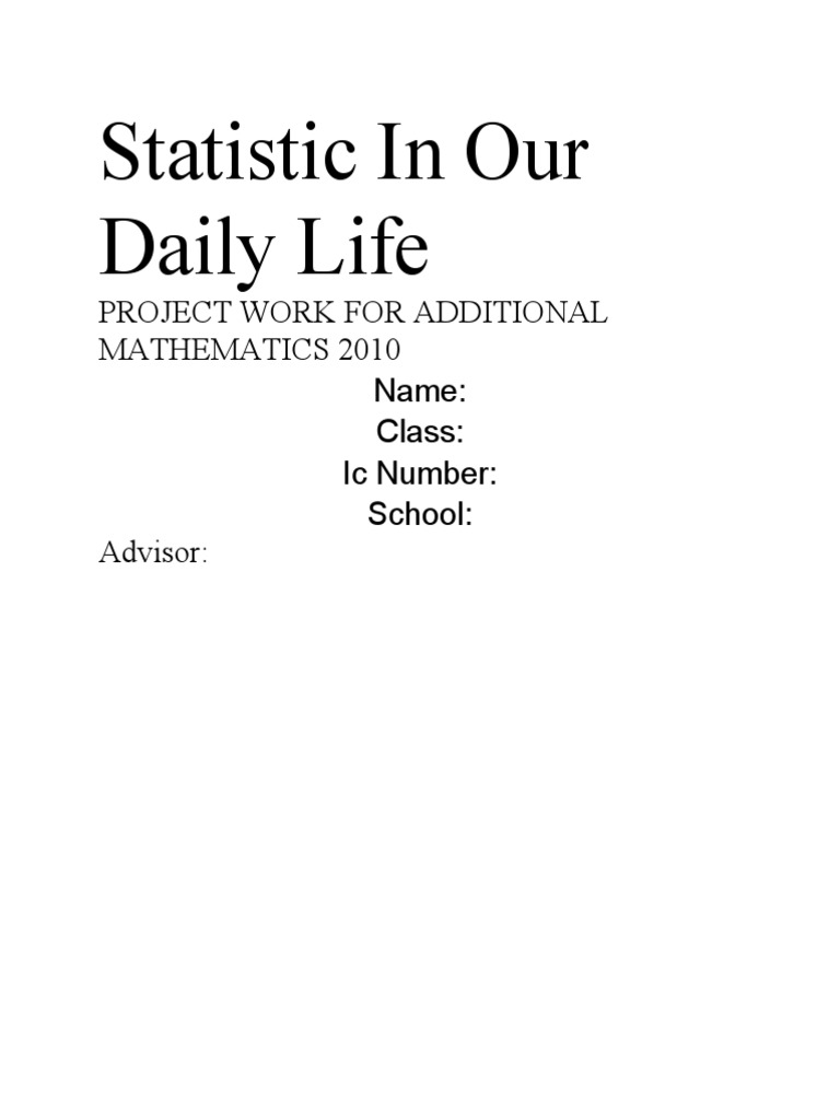 Statistic in Our Daily Life | PDF | Statistics | Science