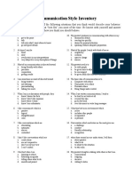 Communication Style Self-Assessment Questionnaire | PDF | Aggression ...
