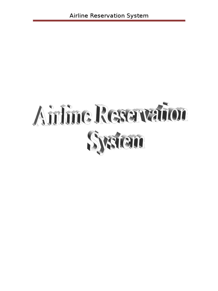 Airline Reservation System | PDF | Java Server Pages | Java (Programming Language)