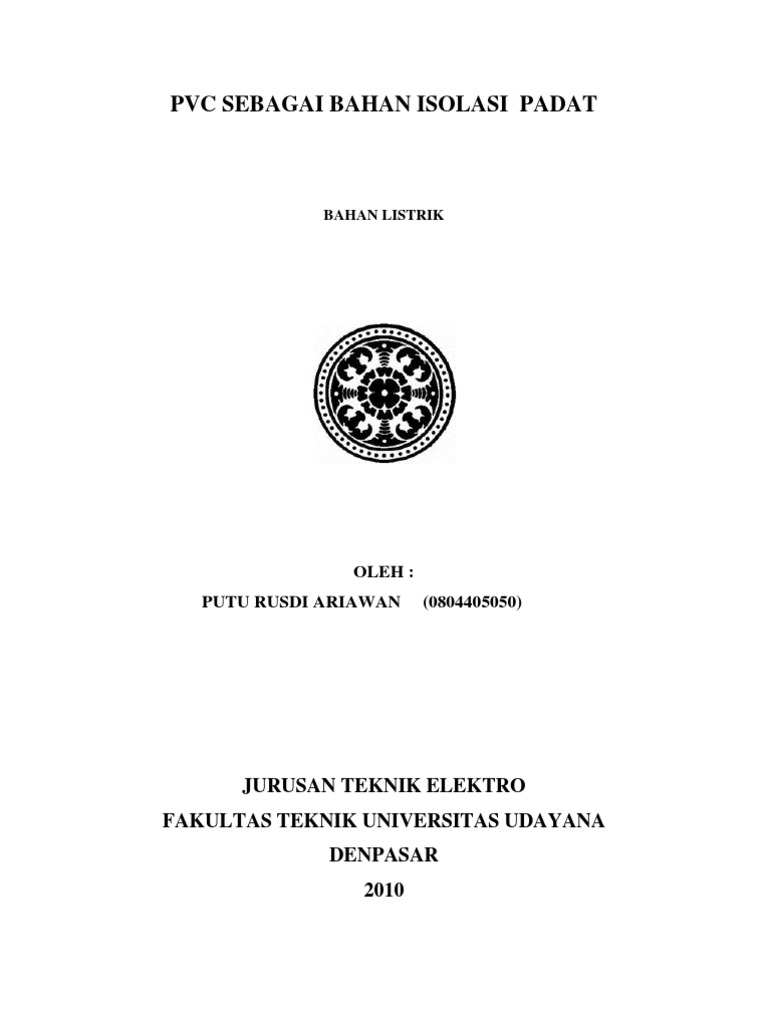 PVC Sebagai Bahan Isolasi Padat | PDF | Teknologi & Rekayasa