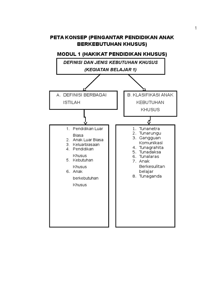 Peta Konsep ABK Modul 1 | PDF