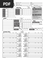 REIGN Character Sheet Fillable | PDF