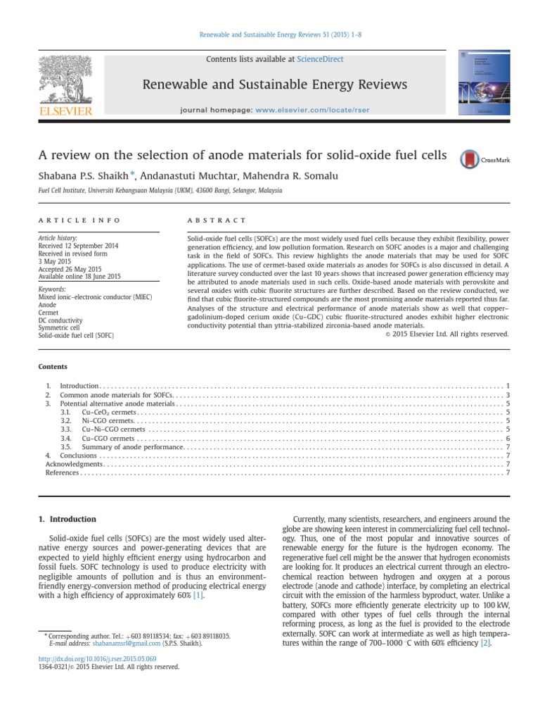 Renewable and Sustainable Energy Reviews: Shabana P.S. Shaikh ...