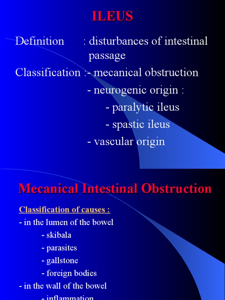 ILEUS.,,... Kuliah Internasional Prof MT | PDF | Gastrointestinal Tract ...