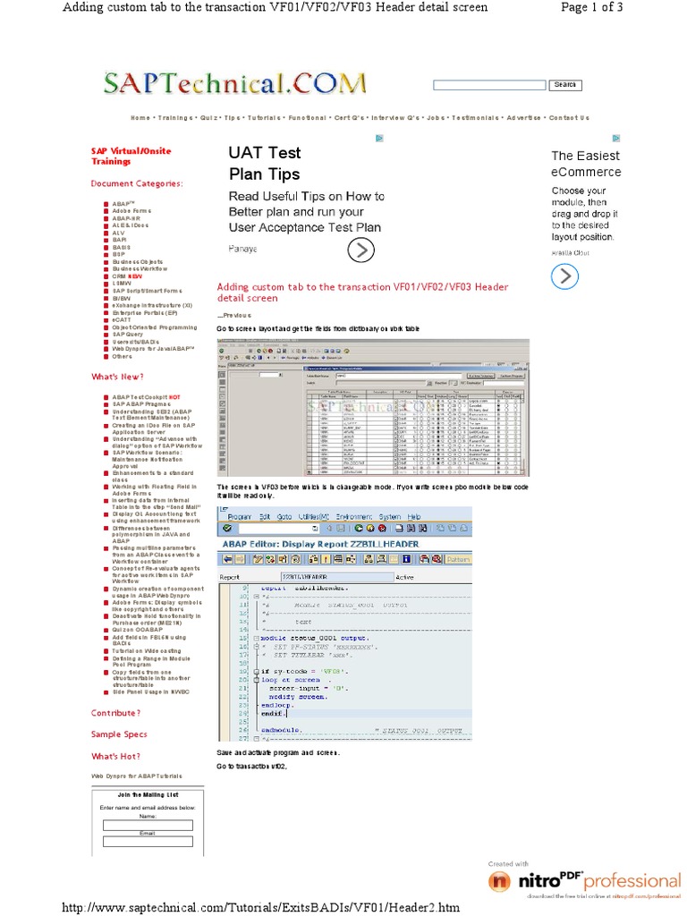 UAT Test Plan Tips: SAP Virtual/Onsite Trainings | PDF | Digital ...