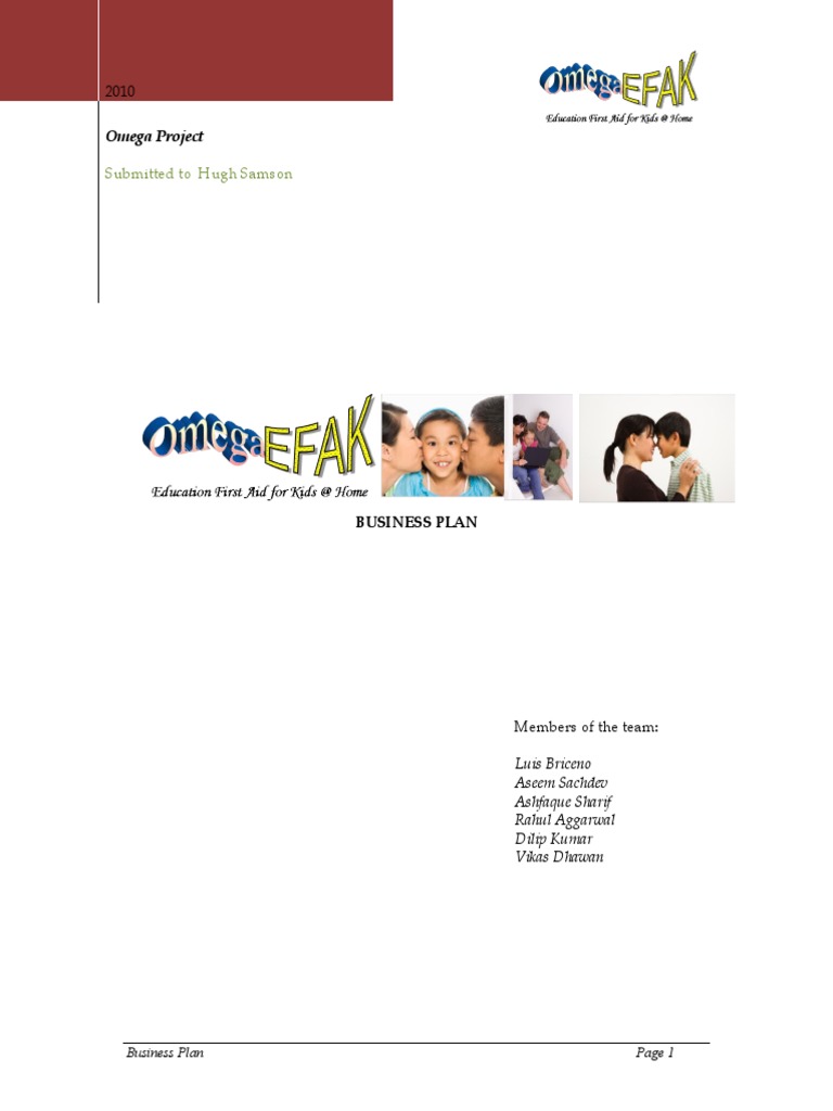 Project Omega - Business Plan - Draft - V01 | PDF | Business | Economies