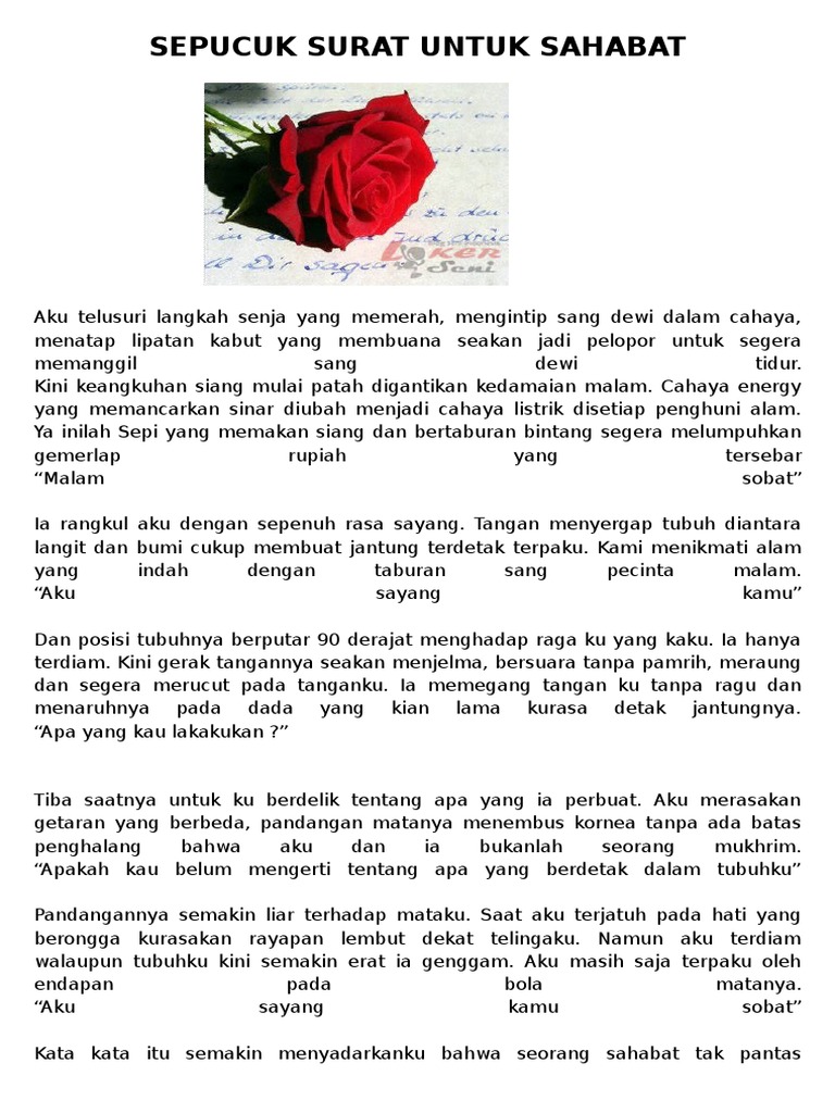 Sepucuk Surat Untuk Sahabat | PDF | Puisi
