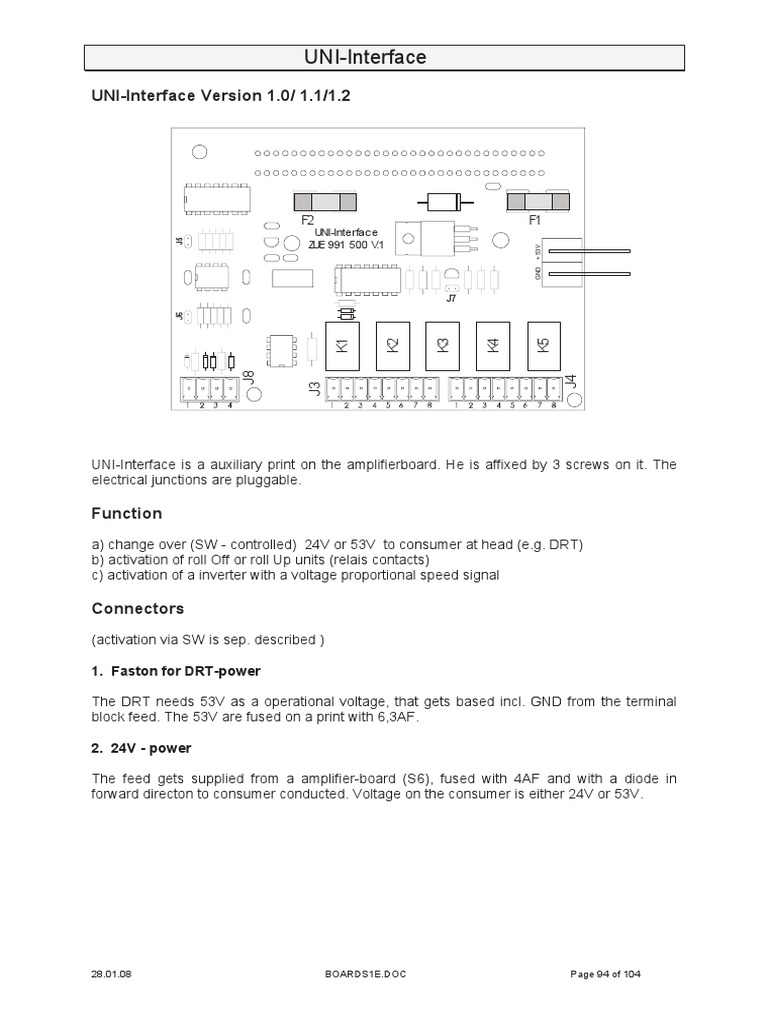 Uni Interface Zünd | PDF | Power Supply | Electromagnetism