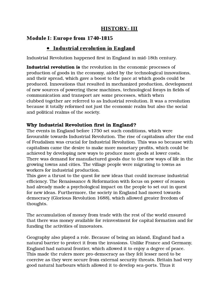 History Module I | PDF | Napoleon | French Revolution