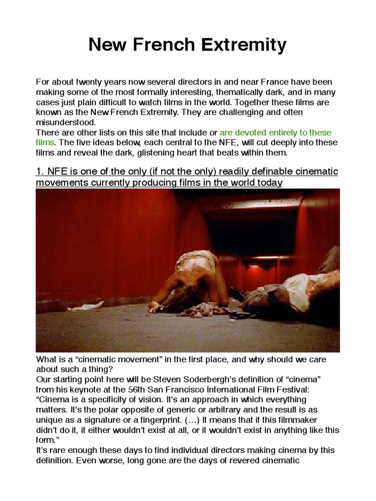 New French Extremity - Taste of Cinema | PDF | Aesthetics | Avant Garde
