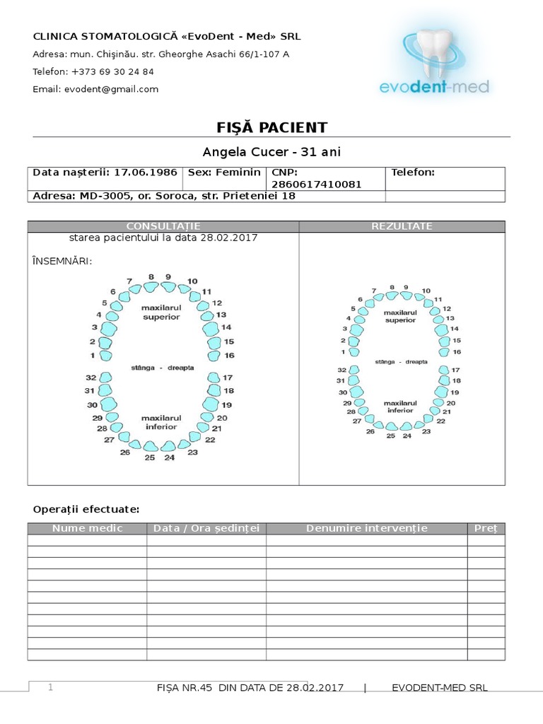 Fisa Pacientului | PDF