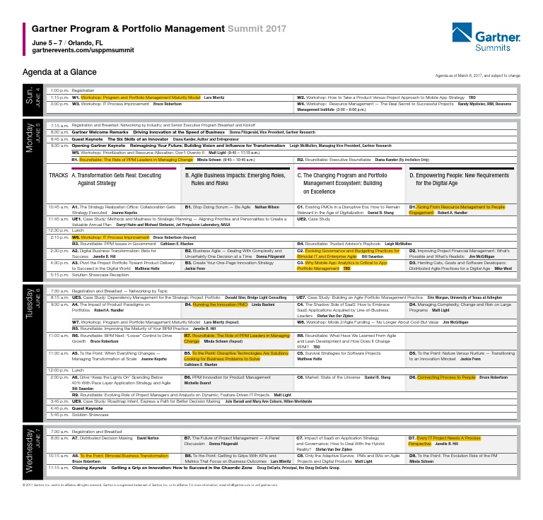 Gartner Program & Portfolio Management: Summit 2017 | PDF | Innovation ...