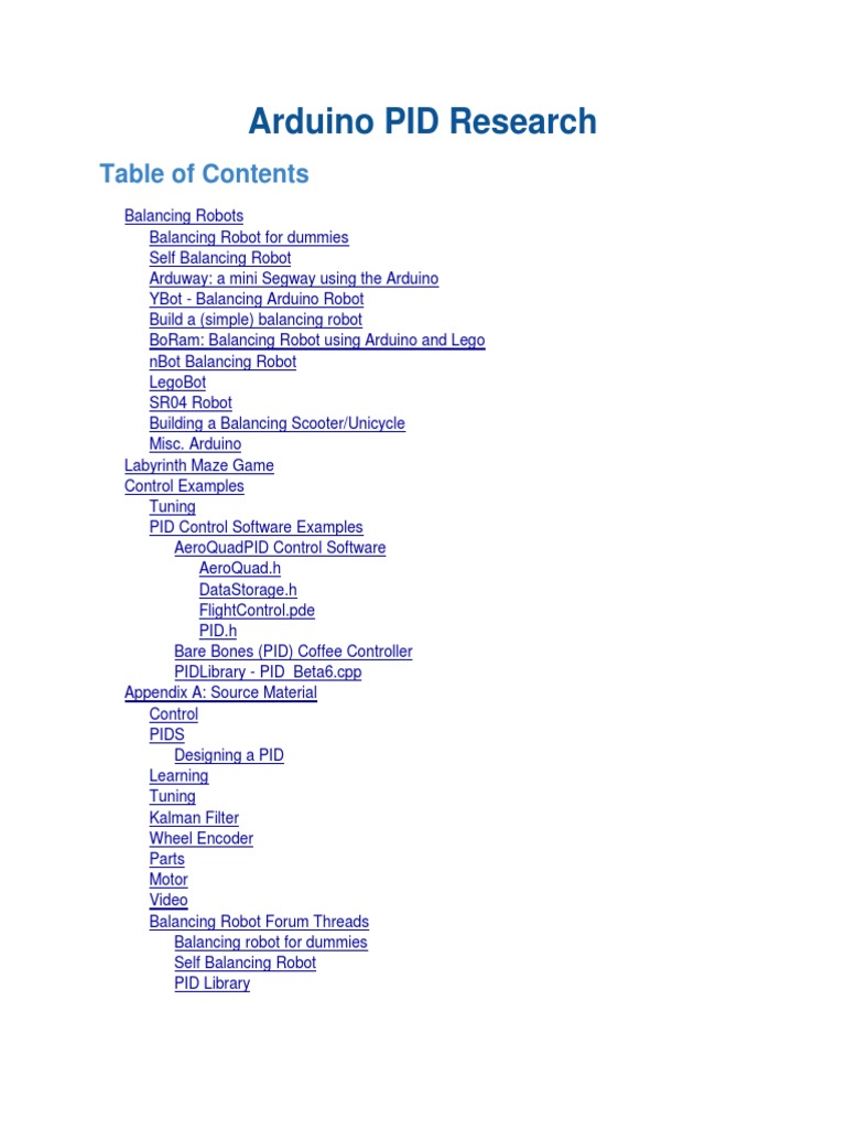 Arduino Pid Research | PDF | Electrical Engineering | Software