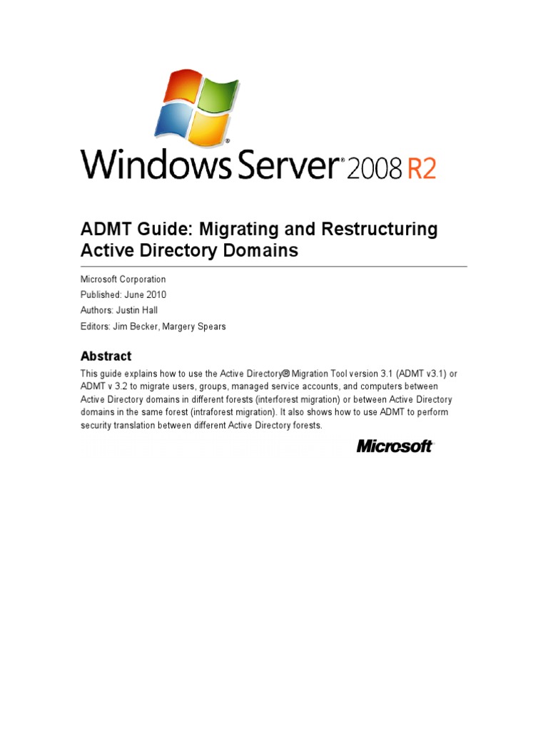 ADMT Migration Guide | PDF | Active Directory | Command Line Interface