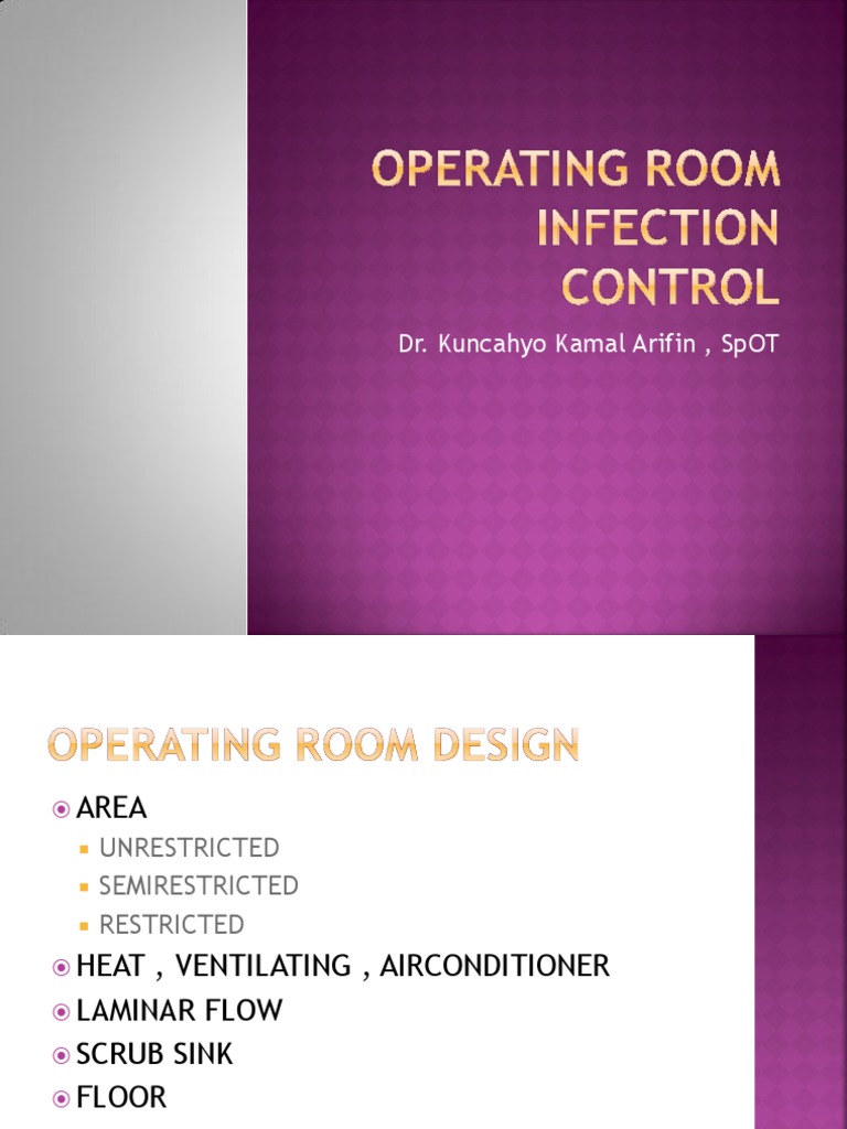 Operating Room Infection Control | PDF