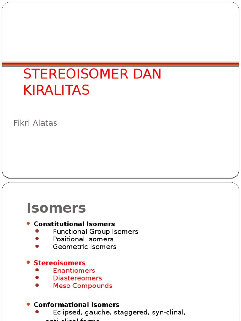 Stereoisomer Dan Kiralitas | PDF