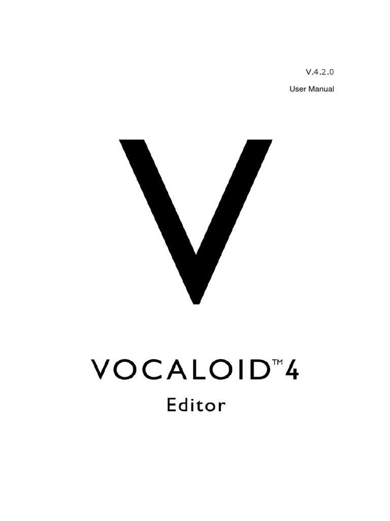 VOCALOID4 Editor Manual PDF | PDF | Computer File | System Software