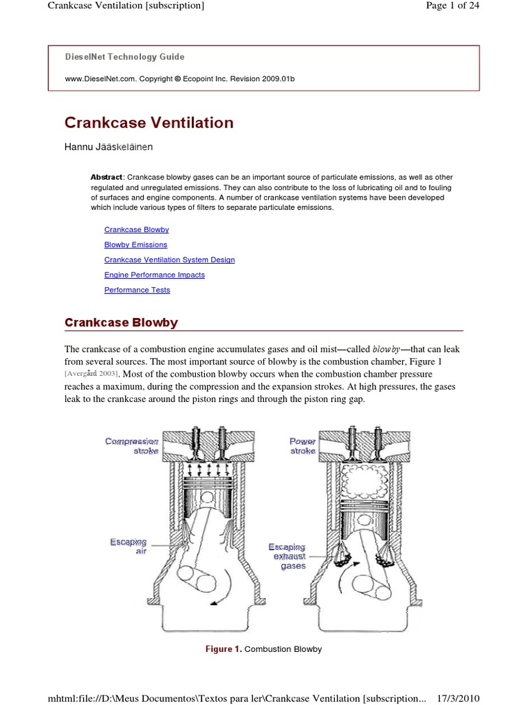 Crankcase Ventilation | PDF | Turbocharger | Exhaust Gas