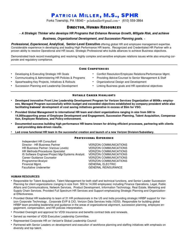 Strategic HR Leadership Expert Resume | PDF | Human Resources ...