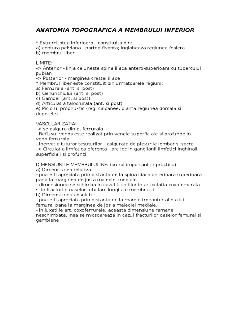 Anatomia Topografica A Membrului Superior | PDF