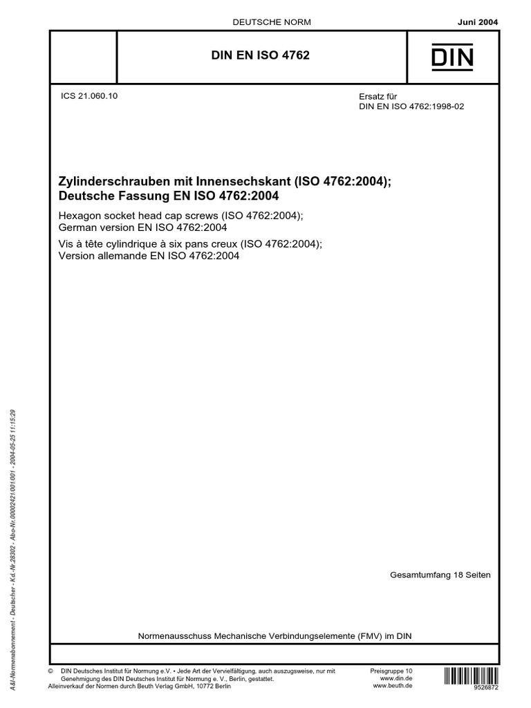 Din en Iso 4762 PDF | PDF