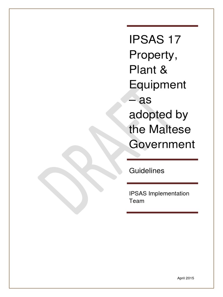 Ipsas 17 Ppe As Adopted by MG Guidelines | PDF | Lease | Fair Value