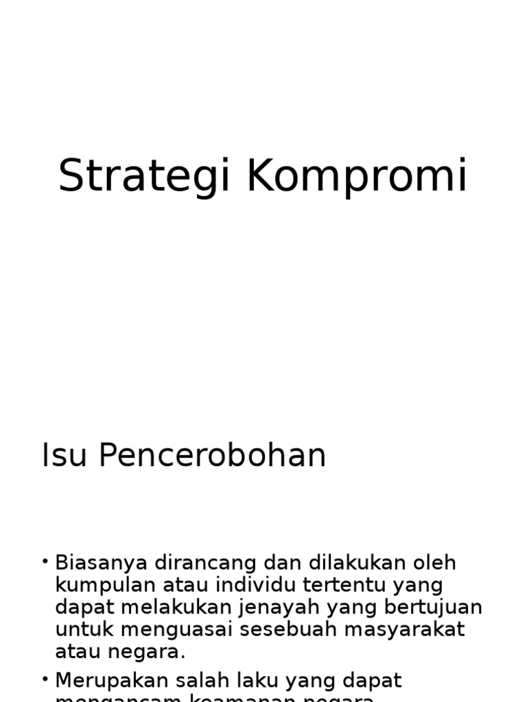 Strategi Kompromi | PDF