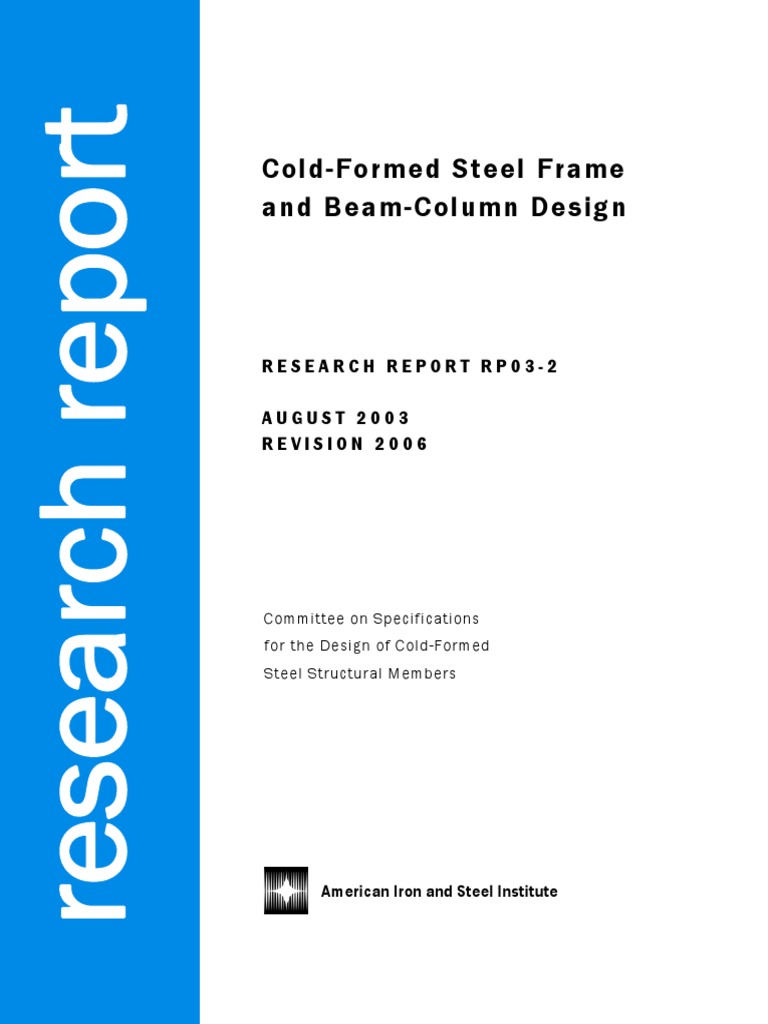 Cold-Formed Steel Frame and Beam-Column Design PDF | PDF | Buckling ...
