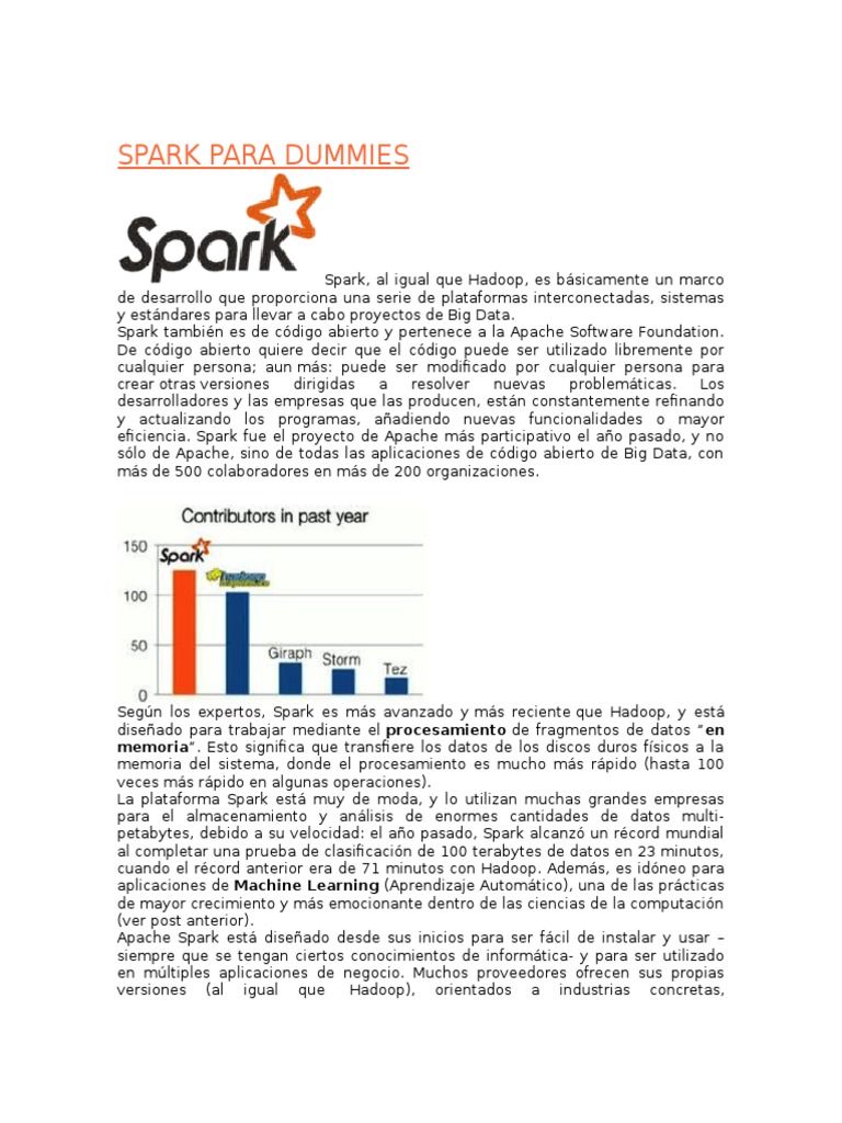 Spark para Dummies | PDF | Apache Hadoop | Mapa reducido
