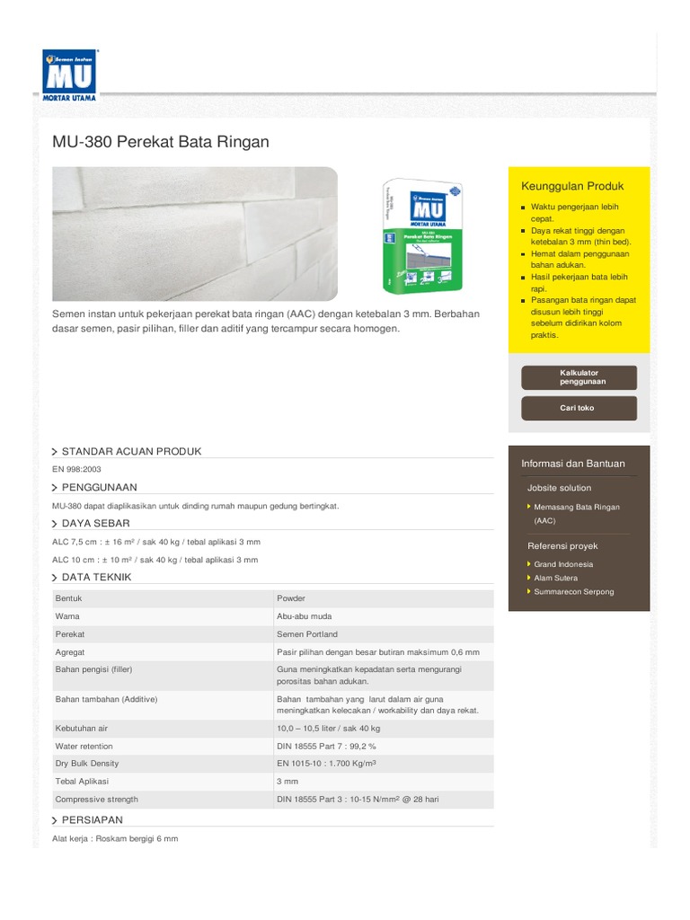 Mu 380 Thin Bed Adhesive 1 | PDF