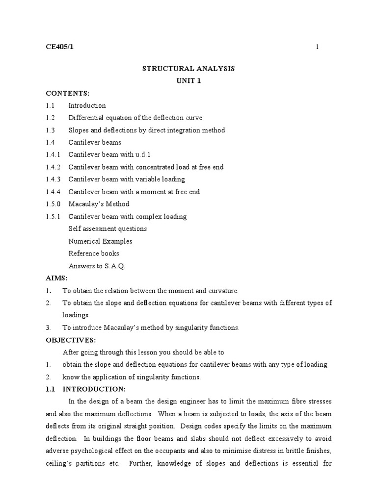 Structural Analysis | PDF