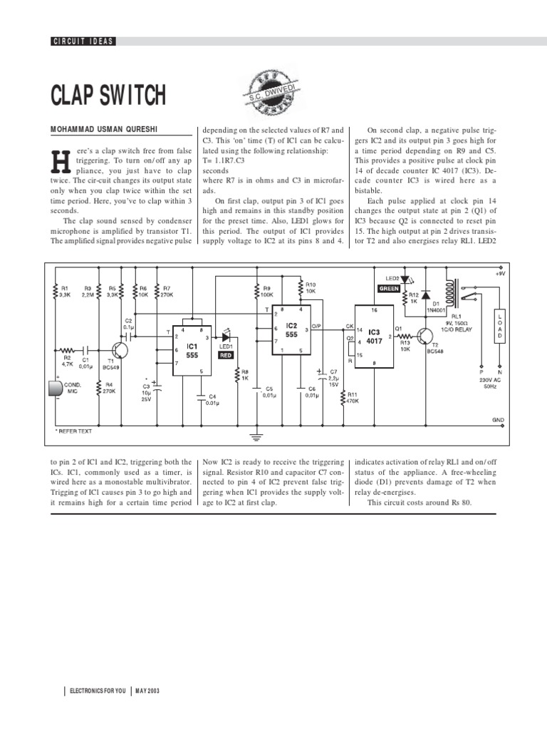 Clap Switch: Circuit Ideas