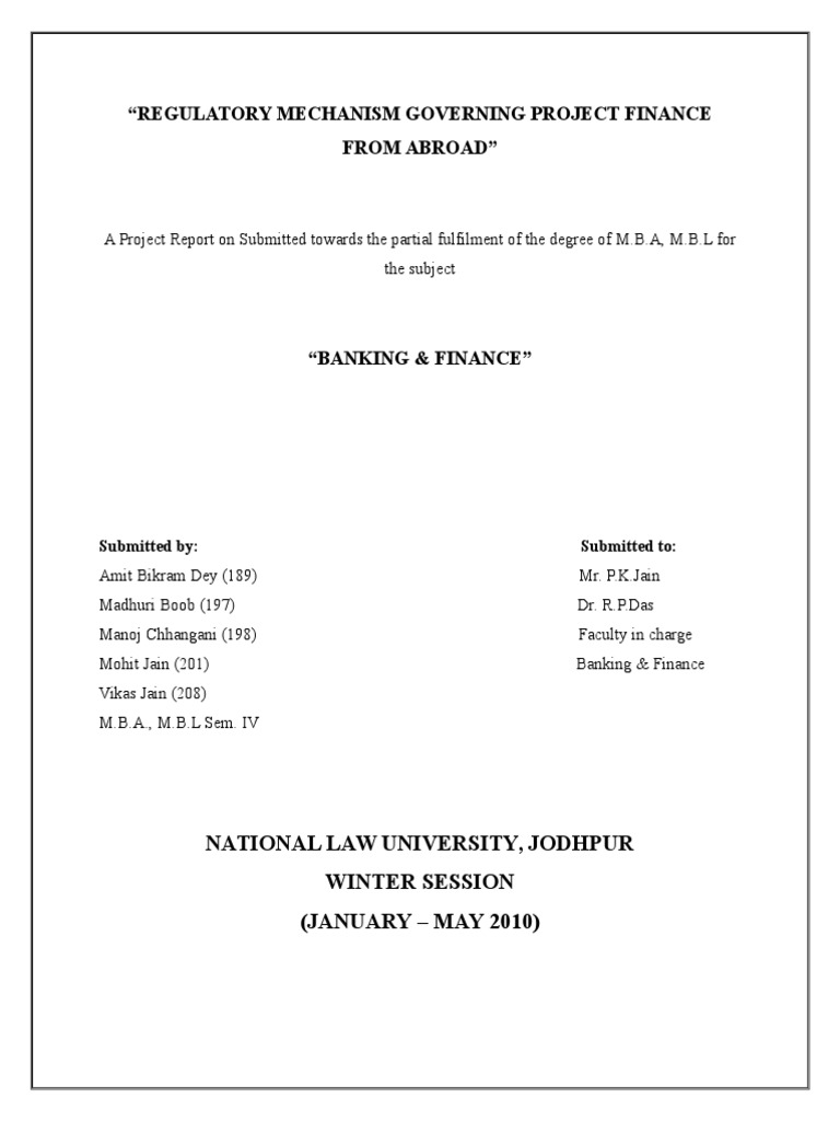 B&F Project Final | PDF | Credit (Finance) | Swap (Finance)