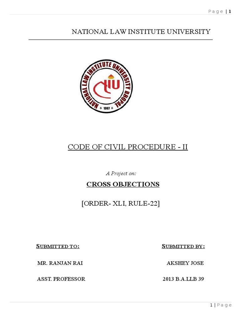 Understanding Cross Objections in CPC | PDF | Law
