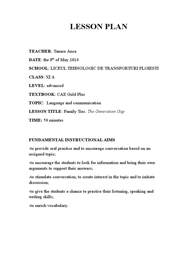 Lesson Plan English A-11a | Download Free PDF | Conversation | Lesson Plan