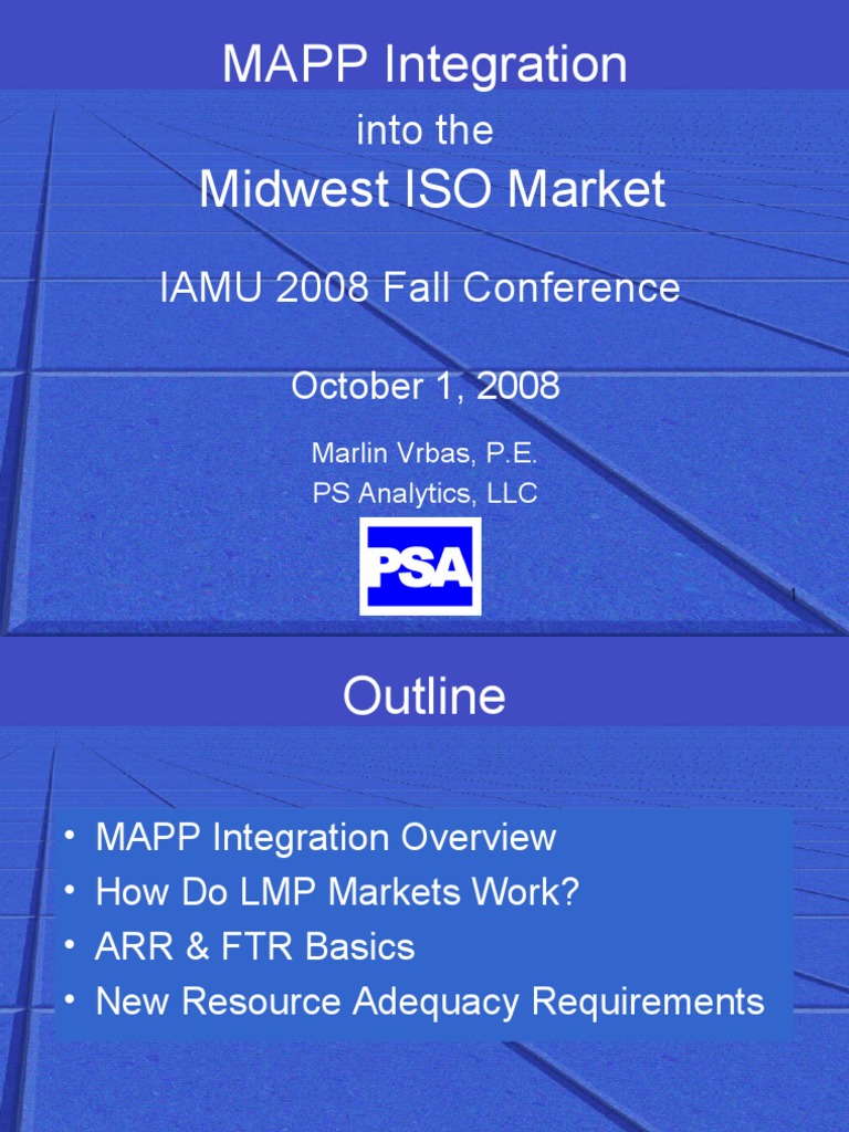 Into The: MAPP Integration Midwest ISO Market | PDF | Electric Power ...