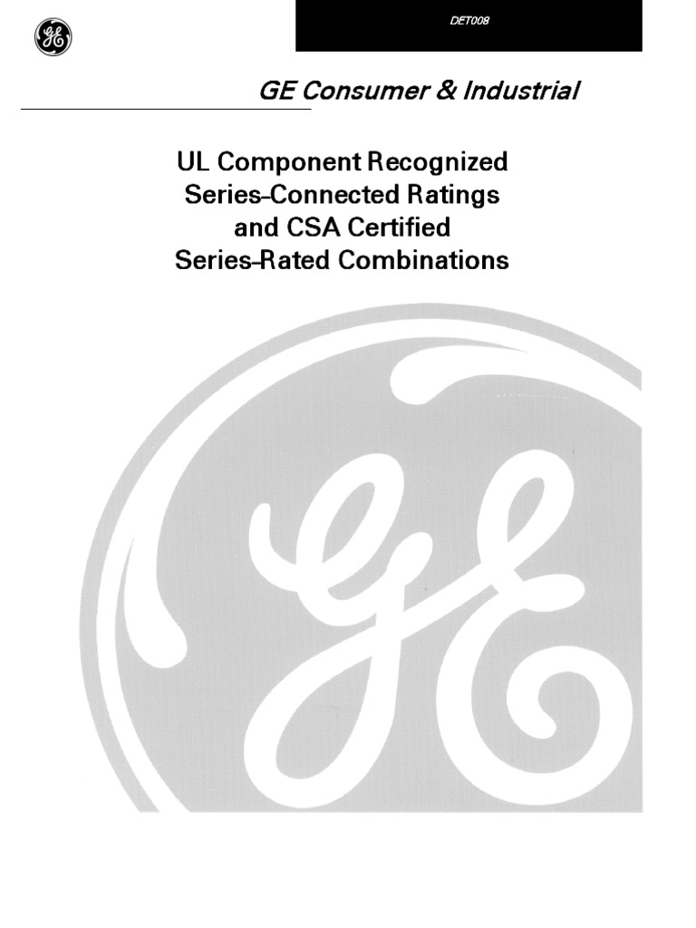 GE Series Ratings PDF | PDF