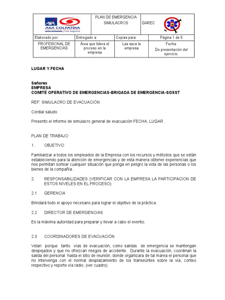 Informe de Simulacro | Simulación | Agitación | Prueba gratuita de 30 días | Scribd