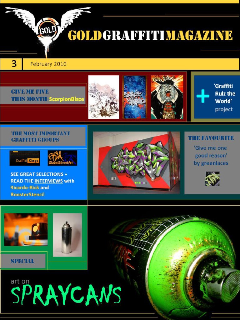 GOLD Graffiti Magazine, No.3 | PDF | Graffiti | Street Art