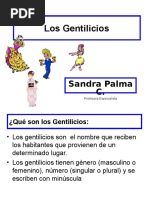 Sustantivos Patronímicos y Gentilicios | PDF