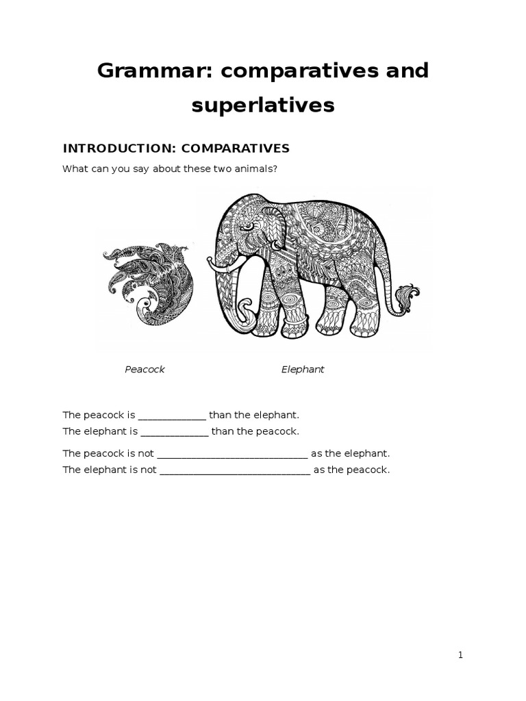 G1-Comparatives Superlatives Pupil | PDF | Adjective | Languages
