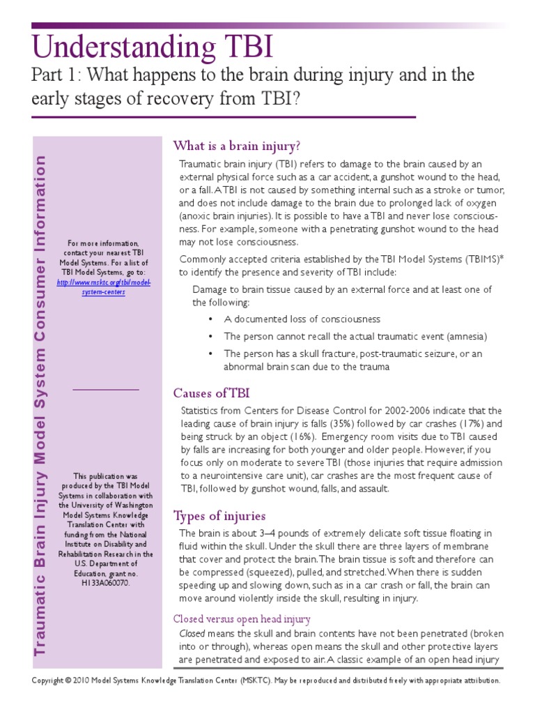 TBI Understanding TBI Part 1 | PDF | Traumatic Brain Injury | Coma